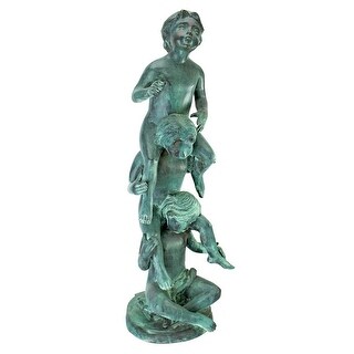 Design Toscano Child's Play Stacked Children Spitting Cast Bronze ...