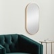 Livabliss Aranya Modern Aluminum Oval Pill-Shaped Accent Mirror - Bed ...