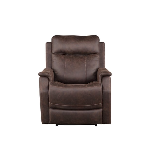Leather Recliners Theater Seating Built-in USB Port Reclining Sofa ...