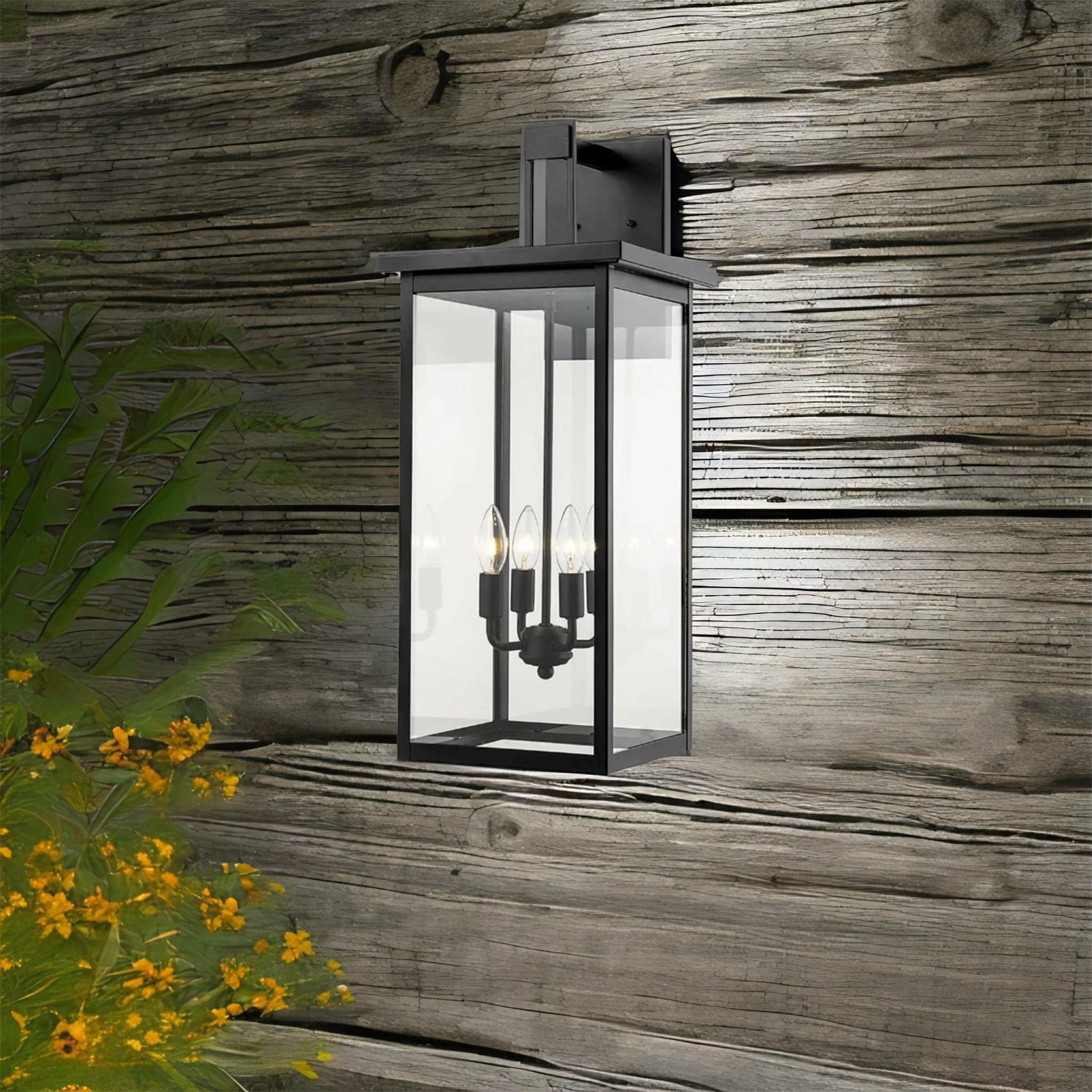 Black 25 to 30 Inches Outdoor Wall Lighting - Bed Bath & Beyond