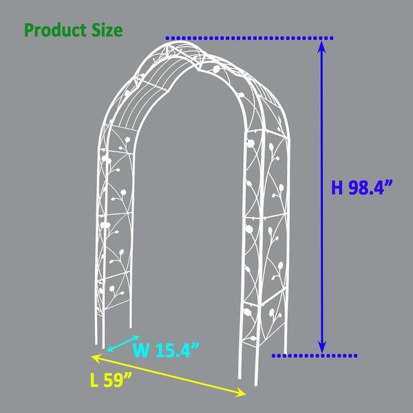 Metal Garden Arch Assemble Freely with 8 Styles Garden Arbor Trellis ...