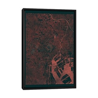 iCanvas "Tokyo Infrared Urban Blueprint Map" by Hubert Roguski Framed ...