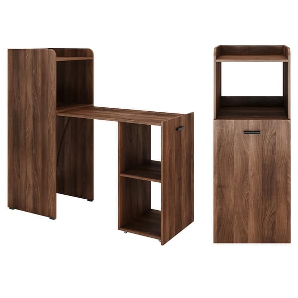 Costway Extendable Computer Desk Reversible Home Office Desk Study - On ...