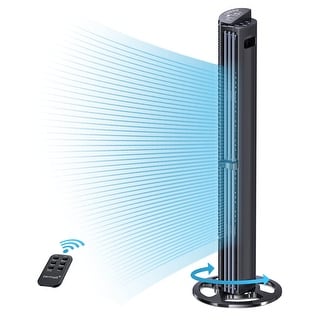 Portable Black Smart Tower Fan with Remote Control - Bed Bath & Beyond ...