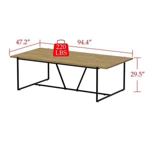 Oversized Work&Gaming Desk Wood Grain Design Meeting Conference Table ...