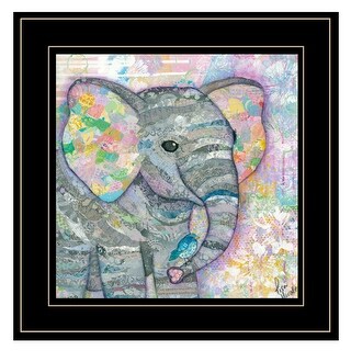 TrendyDecor4U Contemporary "Elephant I" Framed Print Wall Art by Lisa ...
