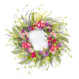 Mixed Floral Wreath - Bed Bath & Beyond - 37798170