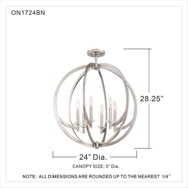 Quoizel Orion Brushed Nickel 6-light Semi-flush Mount - Bed Bath ...