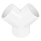 2" PVC Pipe Fittings 3 Way Y Shape Water Joint Connectors Adapters ...