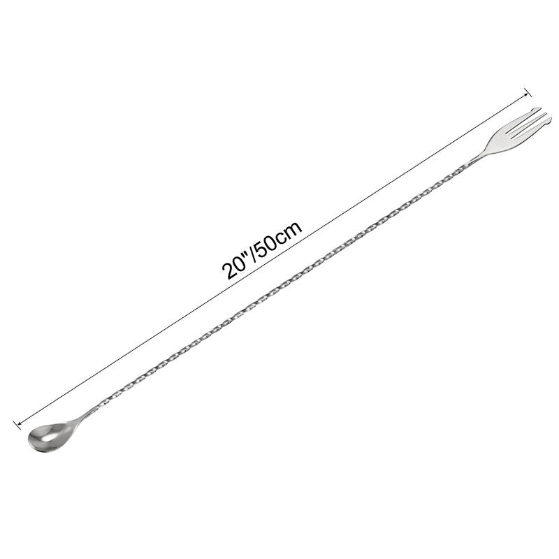 Bar Mixing Spoon, Stainless Steel Cocktail Spoon 20 Inch Spiral Pattern ...