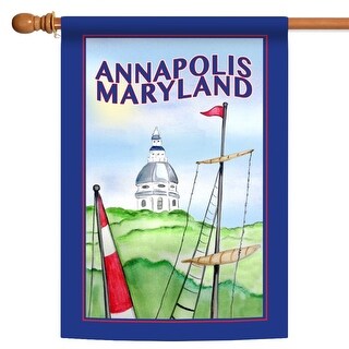 Green and Red Annapolis Maryland Outdoor House Flag 40" x 28" - Bed ...