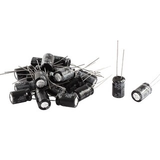 20Pcs 50V 100uF 105C Radial Lead Electrolytic Capacitor 8mm x 12mm - Black - Bed Bath & Beyond ...