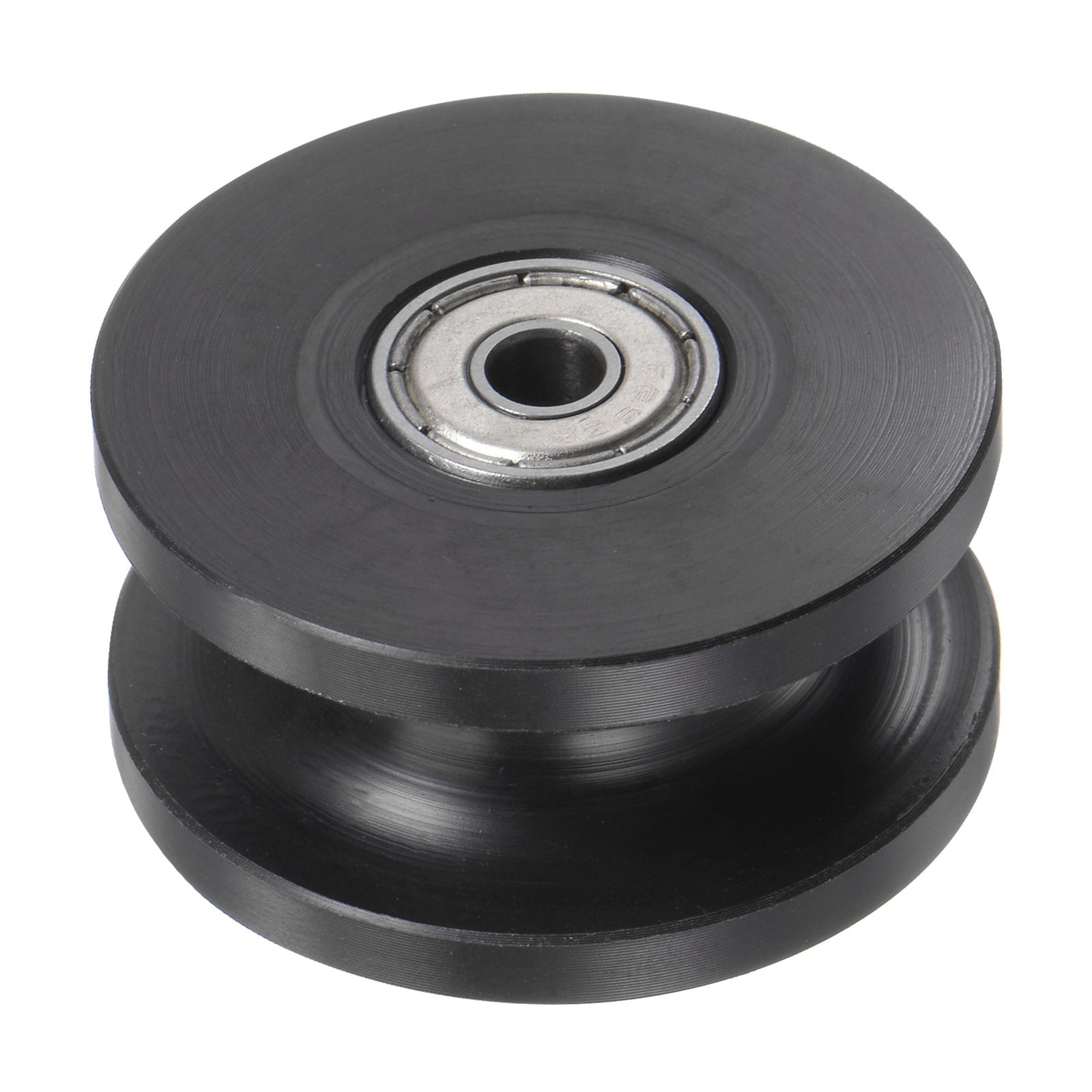 V Groove Threaded Rod Track Guide Bearing Pulley Wheel White 15x6mm ...