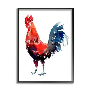 Stupell Modern Rooster on Framed Giclee Art Design by Claudia Bianchi ...
