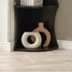 Five Shelf Corner Bookcase Rounded Shelf Fronts Quarter Circle Red ...
