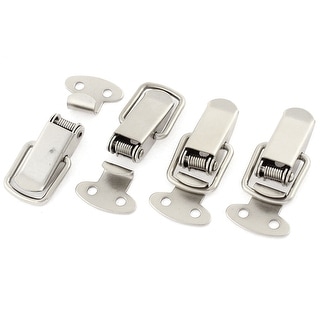 Chest Cabinet Silver Tone Spring Loaded Toggle Latch Hasp 4 Pcs ...