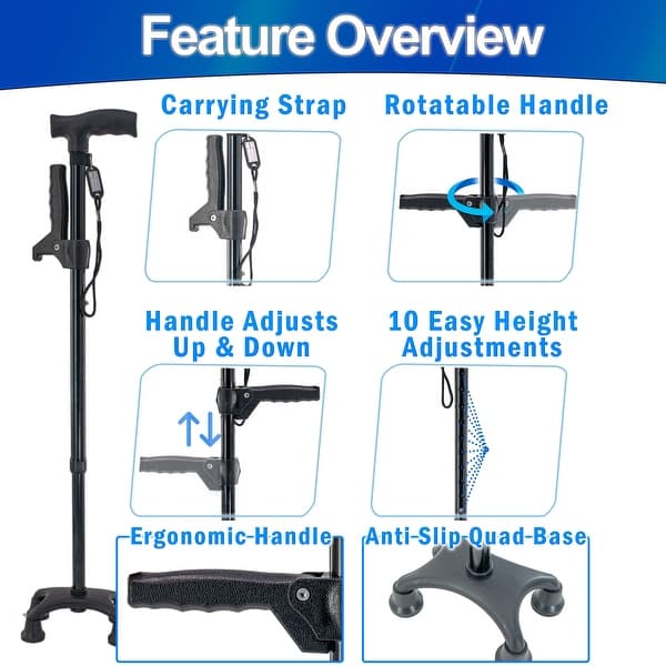 walking cane quad base