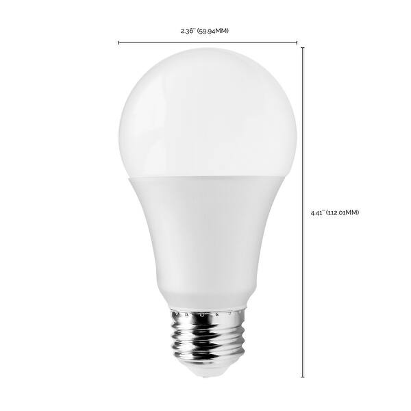 12 Watt A19 LED 3000K 75 Watt Replacement Medium base 220 Beam Angle 10 ...