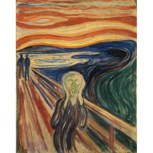 The Scream by Edvard Munch Giclee Print Oil Painting Black Frame Size ...