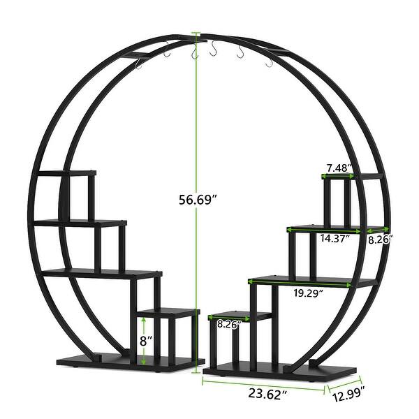 5-Tier Metal Plant Stand Curved Display Shelf, Pack of 2 - Bed Bath ...