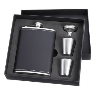 8oz Stainless Steel Hip Flask Set with Cup Funnel for Camping Hiking ...