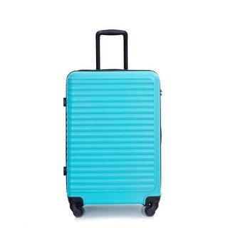 Turquoise 3 Piece Trunk Sets Carry On Suitcase Sets Lightweight Durable ...