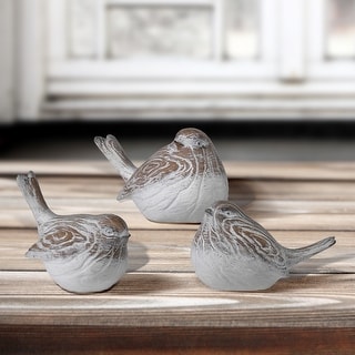 Polystone Carved Fat Bird 5" Set of 3 - Bed Bath & Beyond - 37104849