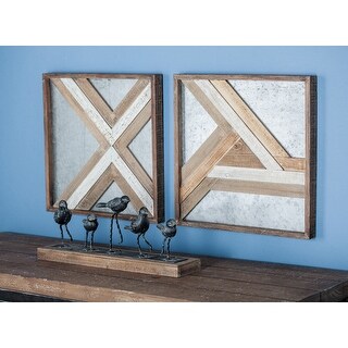 16-inch Wood Metal Wall Plaque Set - 16 x 16 - Bed Bath & Beyond - 21533508