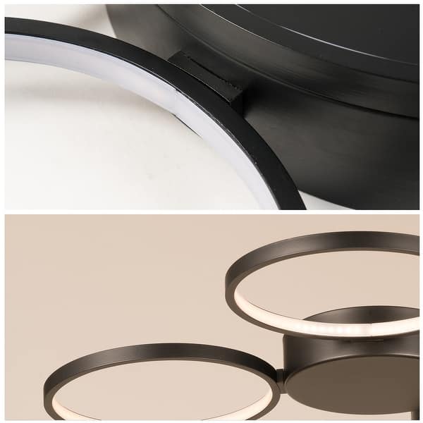 6 Round Ceiling Light LED Chandelier for Living Dining Room Kitchen ...