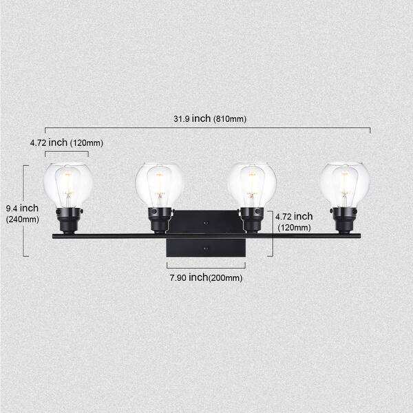 Vinluz Vanity Light fixture with Clear Glass Shade - Bed Bath & Beyond ...