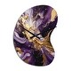 Purple and Gold Liquid Magic III - Abstract Wall Clocks in Asymmetrical ...