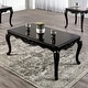 Traditional Style Rectangle Coffee Table Curved Shaped Legs Carved ...