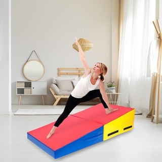 60"x30"x14" Trapezoid Gymnastics Mat Red & Yellow & Blue - Bed Bath ...