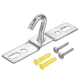 3x Pad Eye Plate Ceiling Hooks 93mm Wall Mount Hanger Galvanized Iron ...