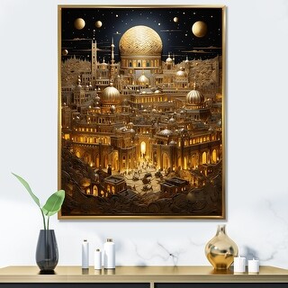 Designart "Abstract Jerusalems Jewel Temple Landscape II" Judaism ...