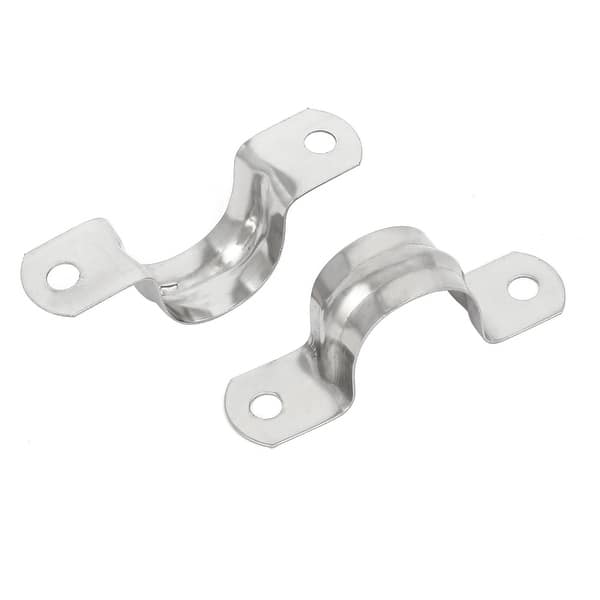 M25 304 Stainless Steel Two Hole Pipe Straps Tension Tube Clip Clamp ...