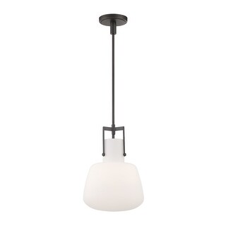 1-Light Angular Arms Hanging Pendant Ceiling Light Fixture - 18" Oil ...