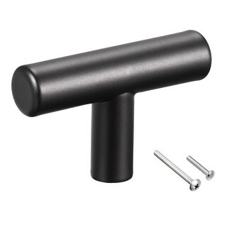 2"/50mm Long 12mm Dia Stainless Steel Single Hole T Bar Pull Handle ...