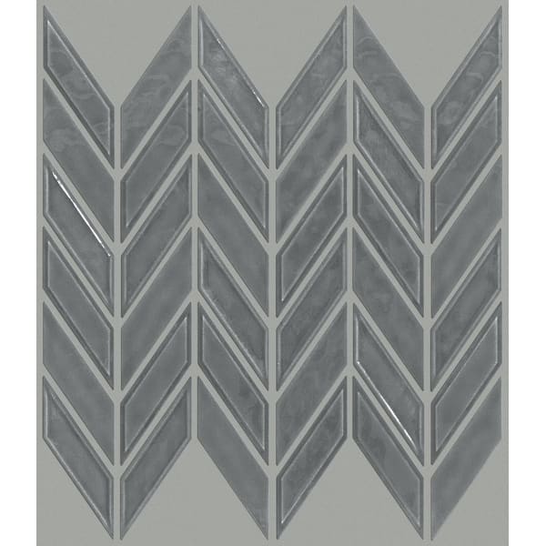 Shaw Geoscape - 12" x 12" Parallelogram Chevron Mosaic Wall Tile - Bed ...