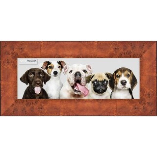 14x40 Traditional Honey Pecan Complete Wood Panoramic Frame with UV ...