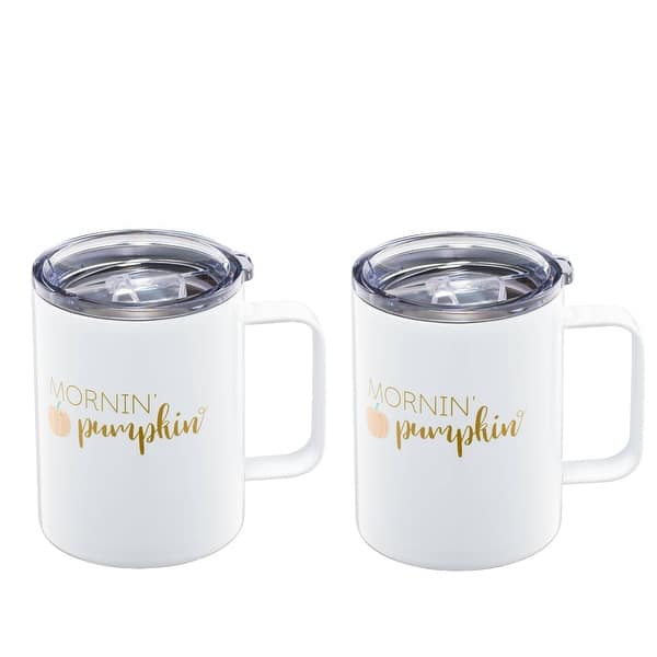 pumpkin coffee cup set