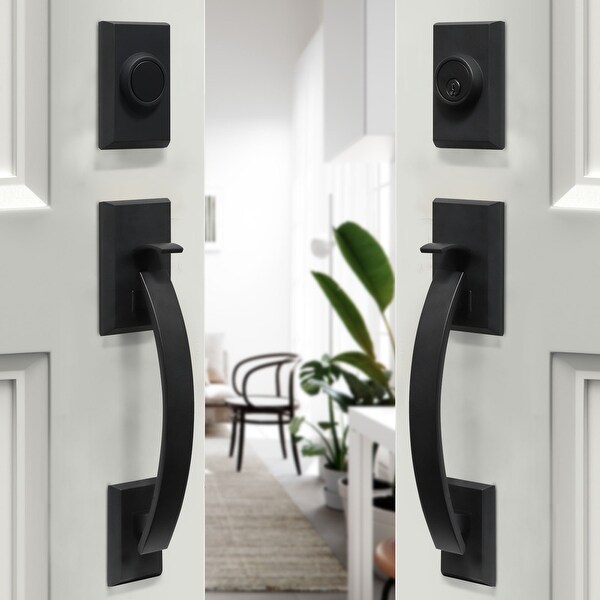 Front Door Split Arc Handle Door Lock Set with Double door N A Bed Bath Beyond 35475100