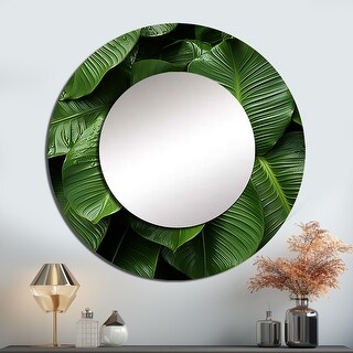 Designart "Emerald Exotic Embrace Palmscape" Palms & Palm Trees Living ...