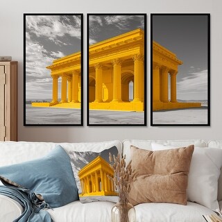 Yellow Grey Stone Lincoln Memorial Monument Photo - Monuments Wall Art ...