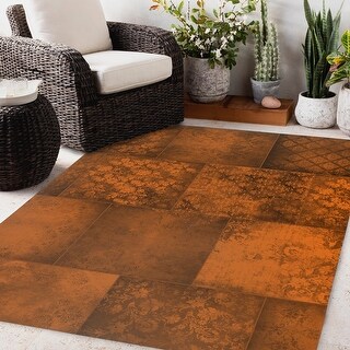 ECLECTIC BOHEMIAN PATCHWORK RUST Outdoor Rug By Kavka Designs - Bed ...