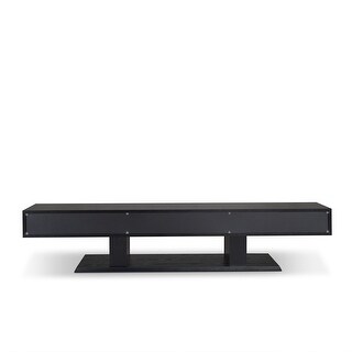 Black TV Stand with 3 Drawers and Open Storage - Fits 50-Inch Flat ...