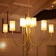 10-Light Modern Glam Linear Sputnik Cluster Branch Cylinder Fabric ...