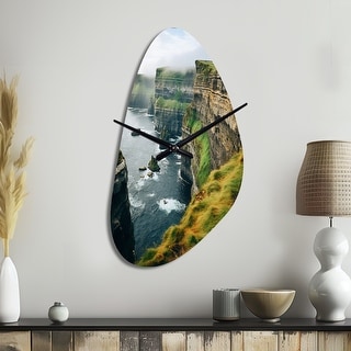 Designart - Ireland Cliffs Of Moher I - Ireland Large Wall Clock in ...