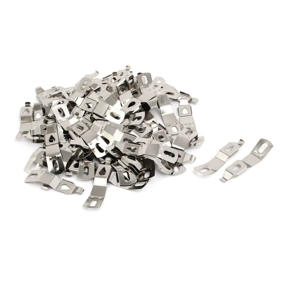 50mmx13mm Picture Photo Frame Metal Spring Turn Clip Hanger Siver Tone ...