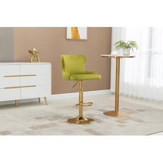 Vintage Bar Stools with Back & Footrest Counter Height Rotatable Bar ...